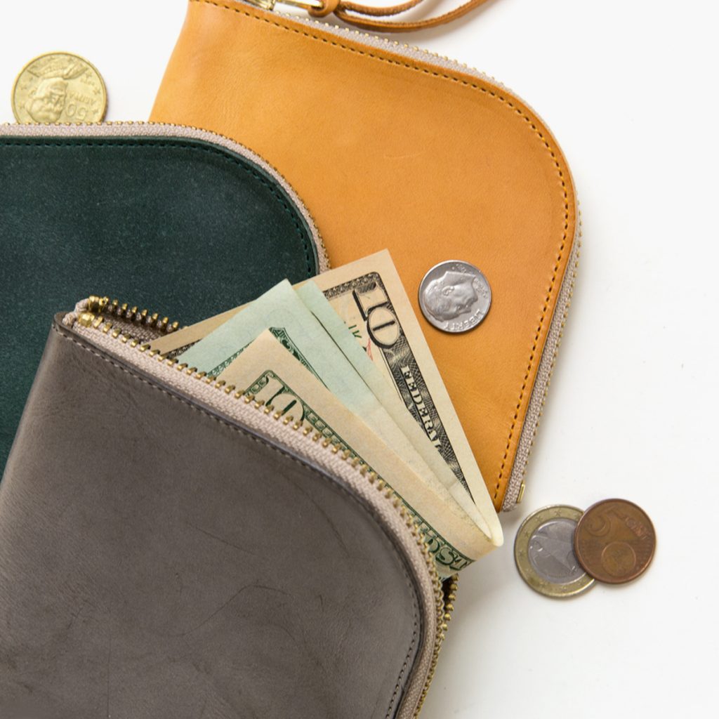 Short Zip Wallet 01 - Waxed 3 colors | Anchor Bridge